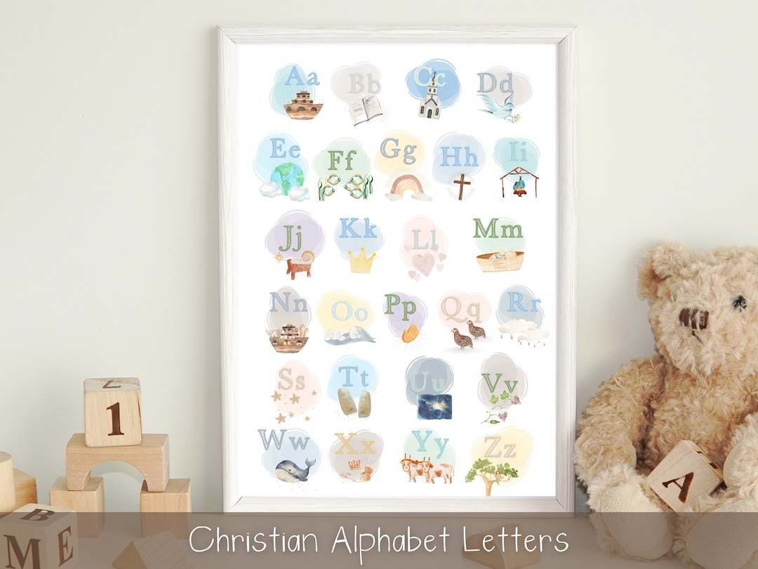 Christian Alphabet Letters | Bible Abc’s | Alphabet Poster | Digital ...