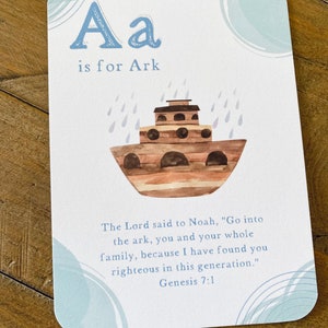 Christian Alphabet Flash Cards I ABC Cards I Christian Decor ...