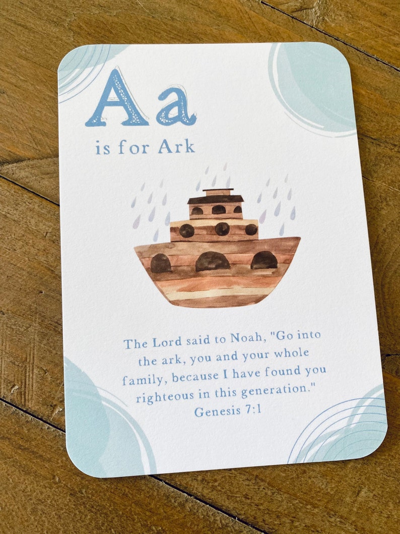 Christian Alphabet Flash Cards I ABC Cards I Christian Decor ...