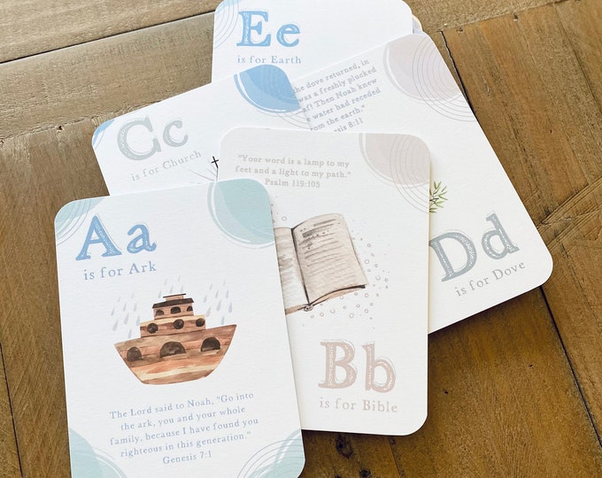 Scripture Alphabet Flash Cards|bible Learning for Kids|memory Verse ...