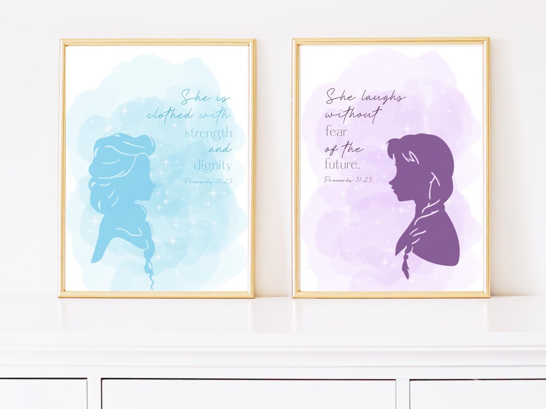 Ice Princess Set | Nursery Theme | Little Girl Room Art | Silhouettes ...