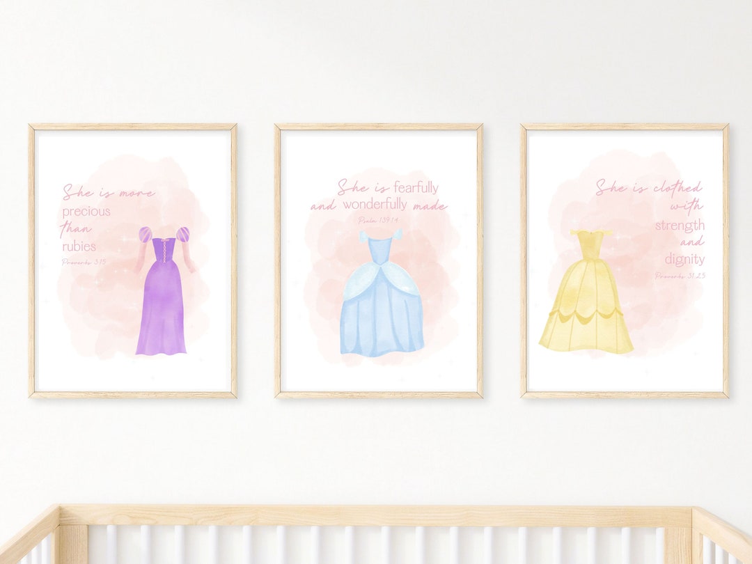 Custom Princess Scripture Nursery Set | Baby Girl Nursery Theme ...