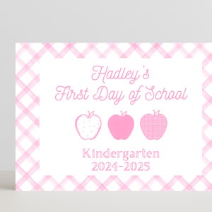 First Day of School Printable | Back to School | Pink Preppy School ...