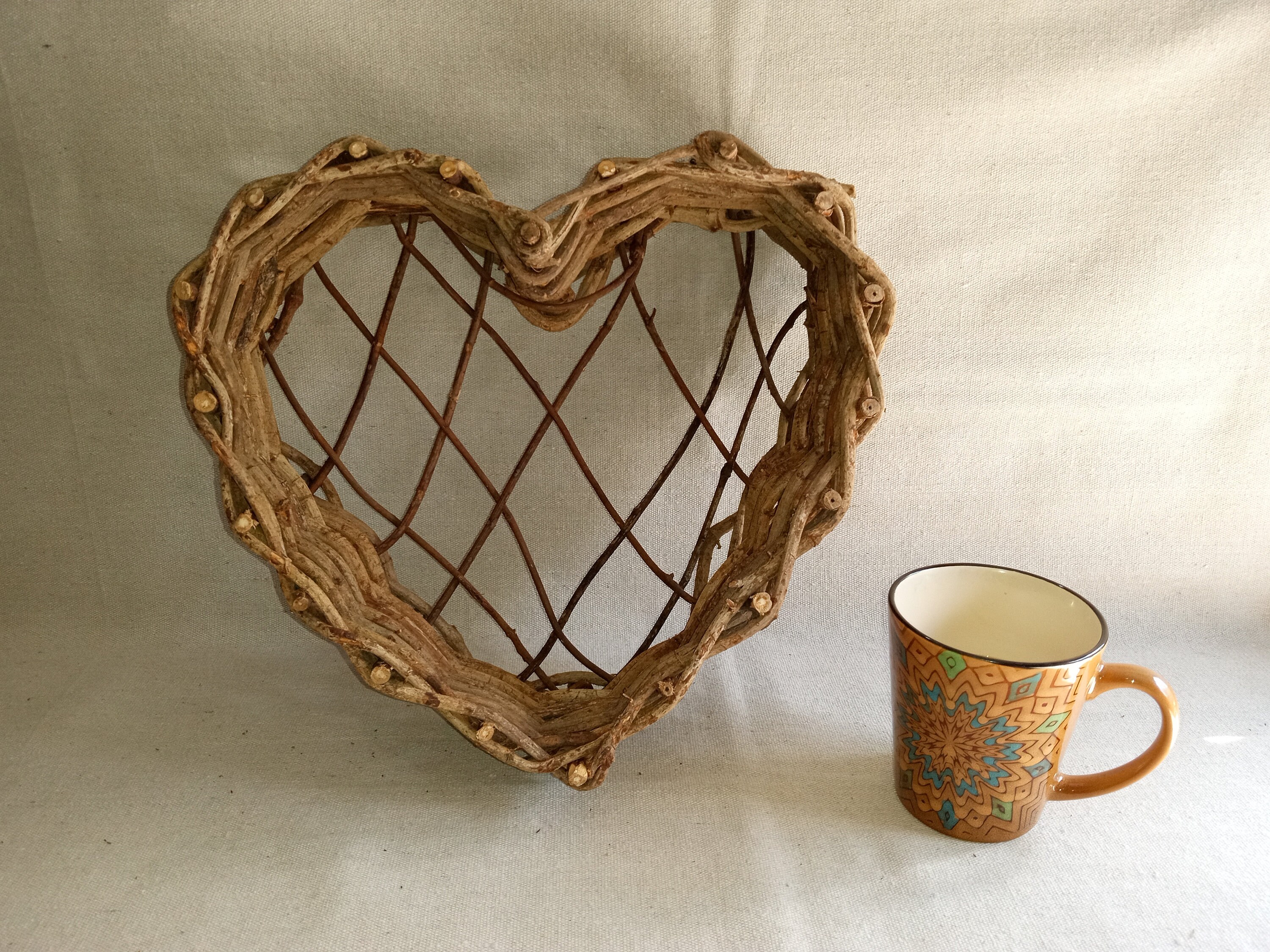 Grapevine Heart Wall Baskets - Etsy
