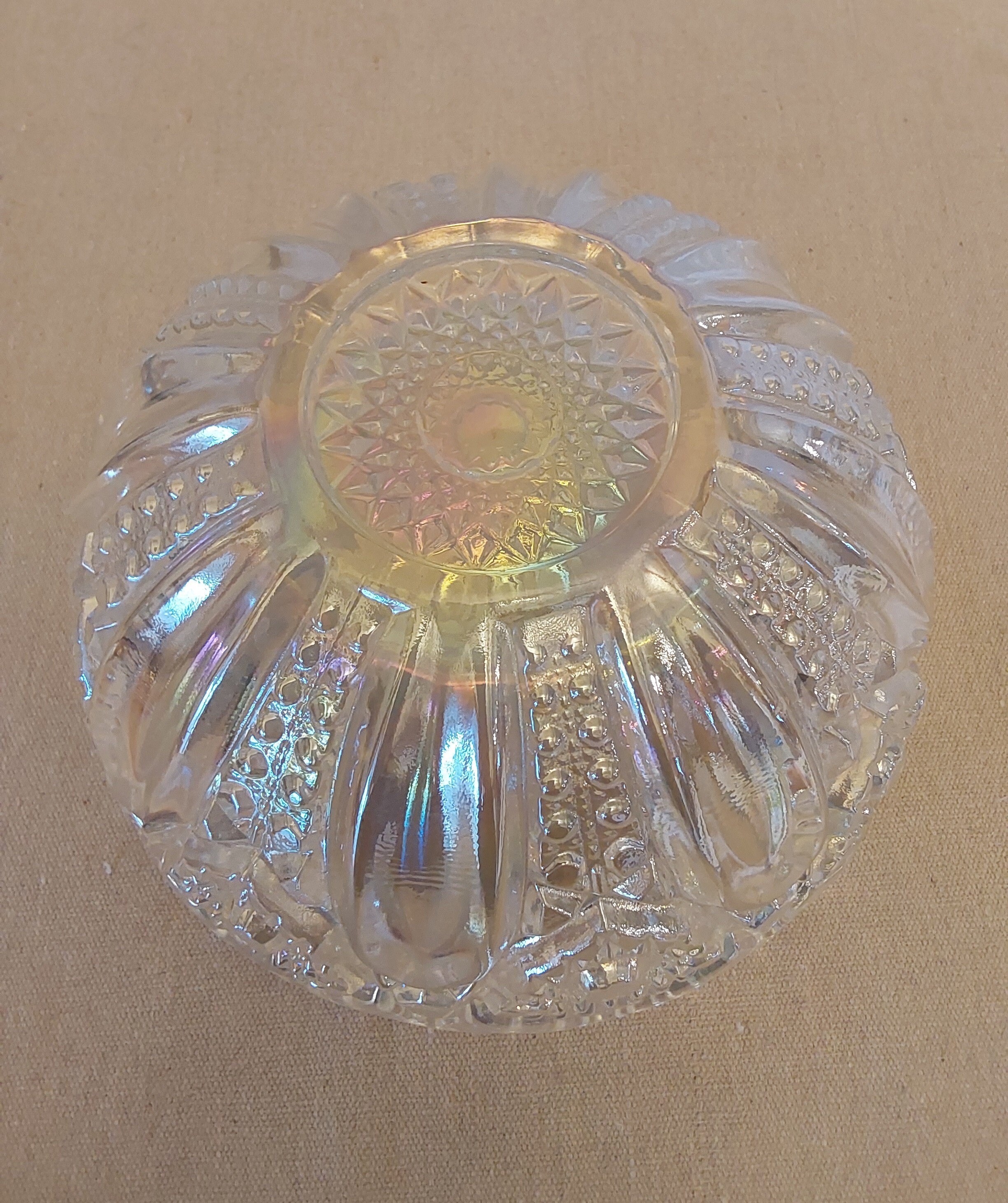 L.E. Smith, Crystal Luster, Serving Bowl - Etsy