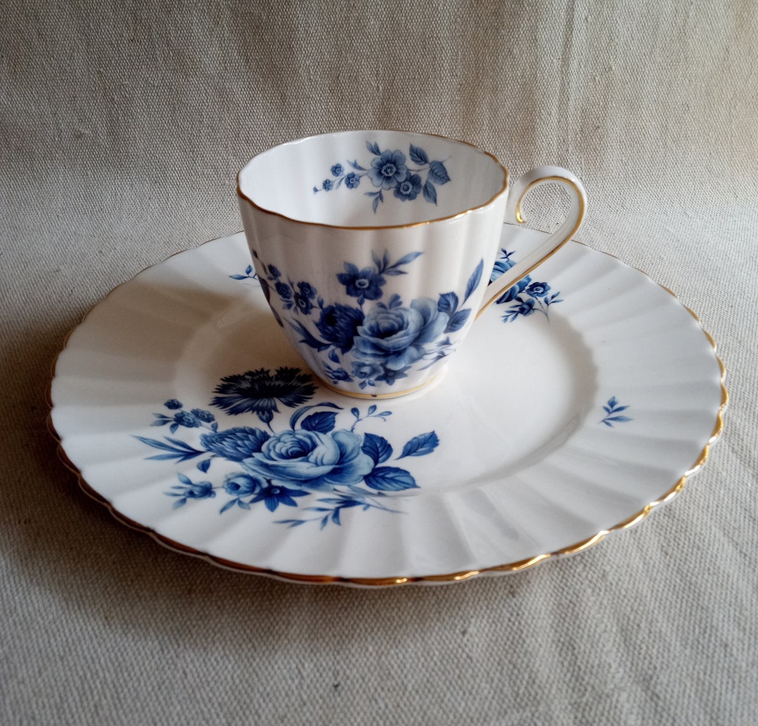 Royal Tuscan, Blue & White, Floral, Fine Bone China - Etsy