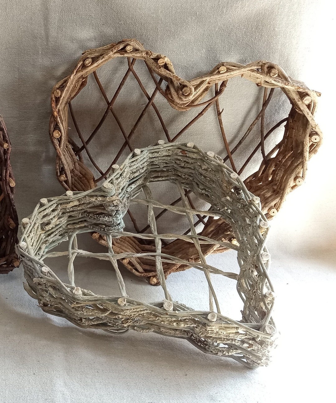 Grapevine Heart Wall Baskets - Etsy