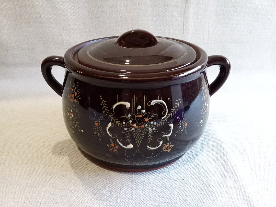 Hand-painted, Stoneware Crock - Etsy