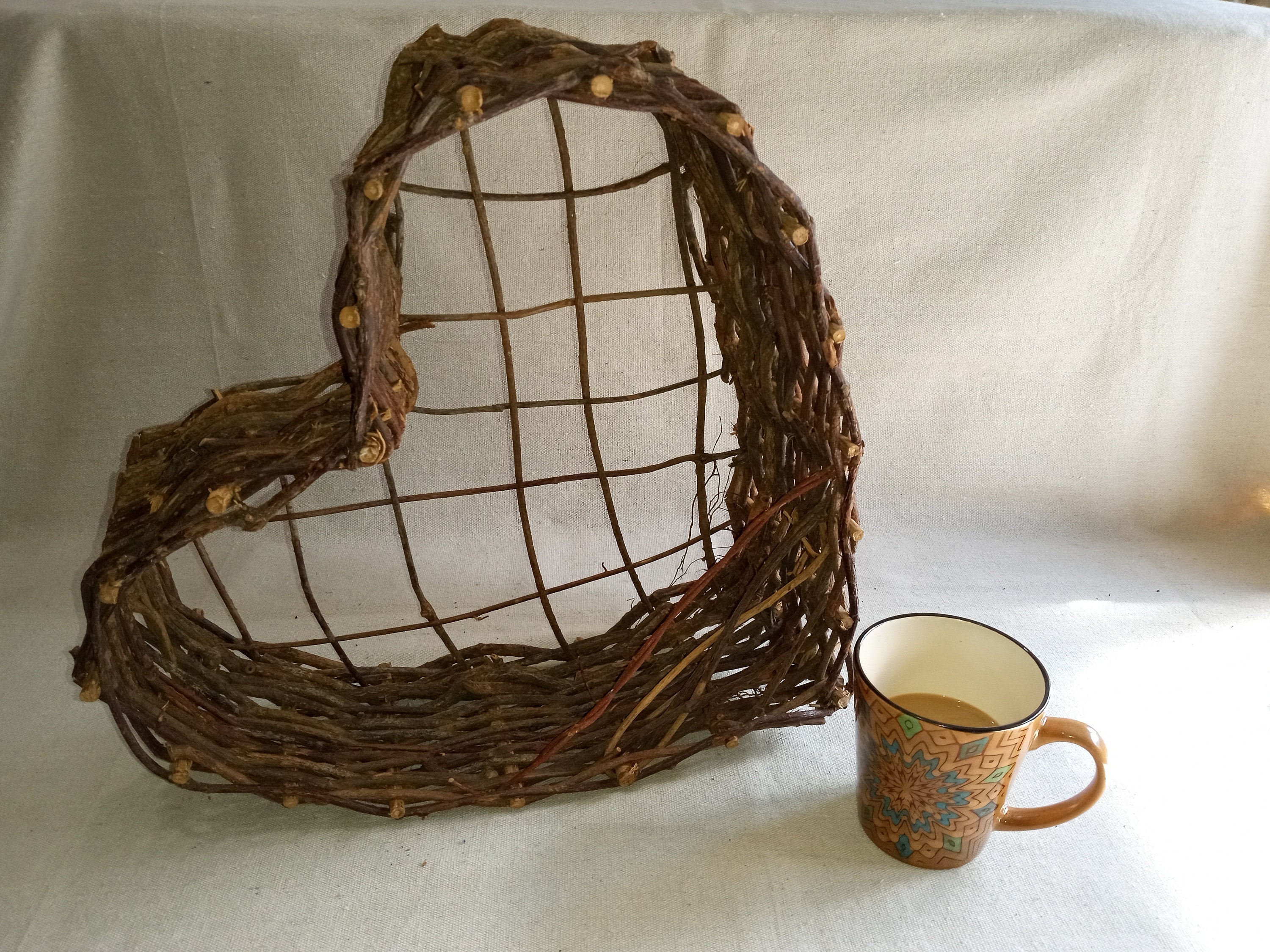Grapevine Heart Wall Baskets - Etsy