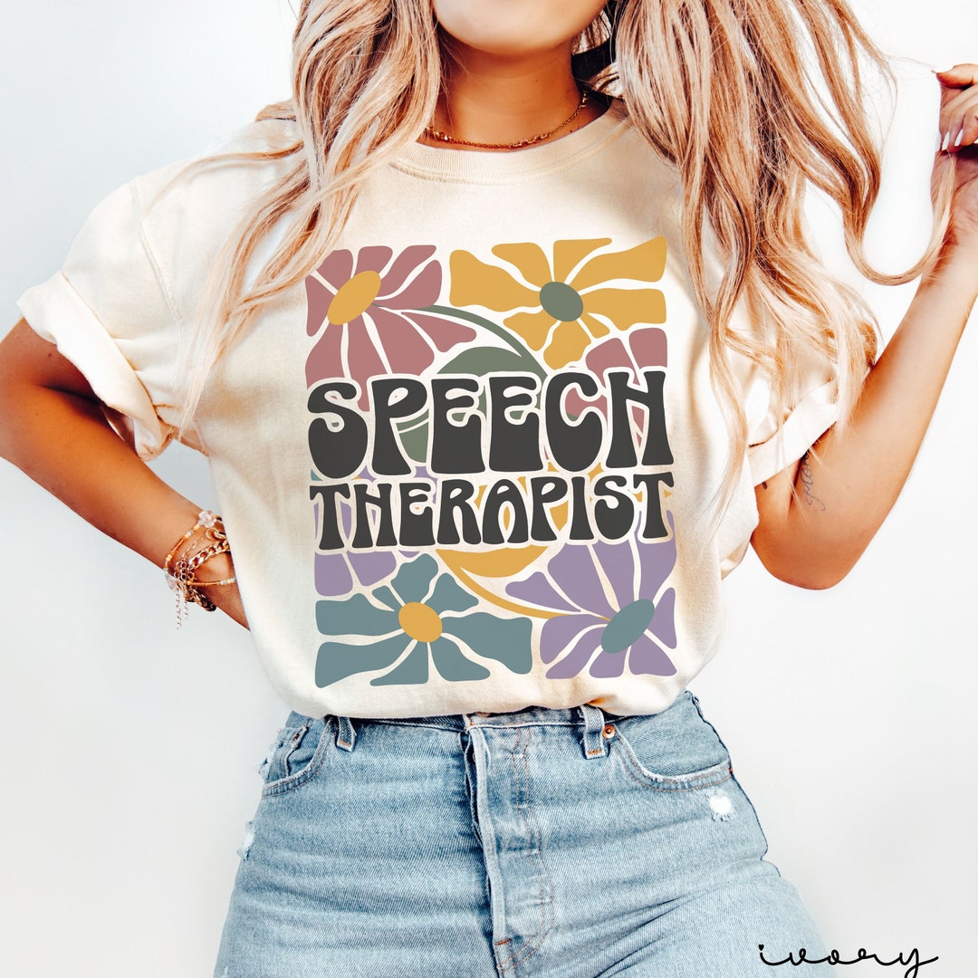 Comfort Colors Speech Therapy Shirt Floral SLP T-shirt for CCCSLP ...