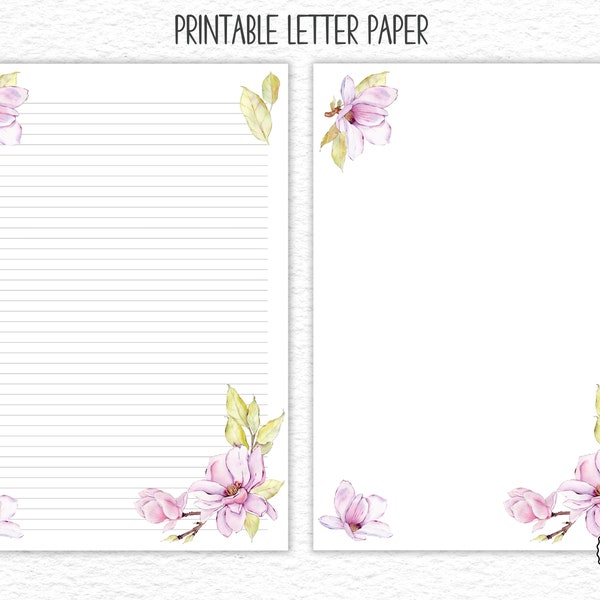 Magnolia Printable Stationery - Etsy