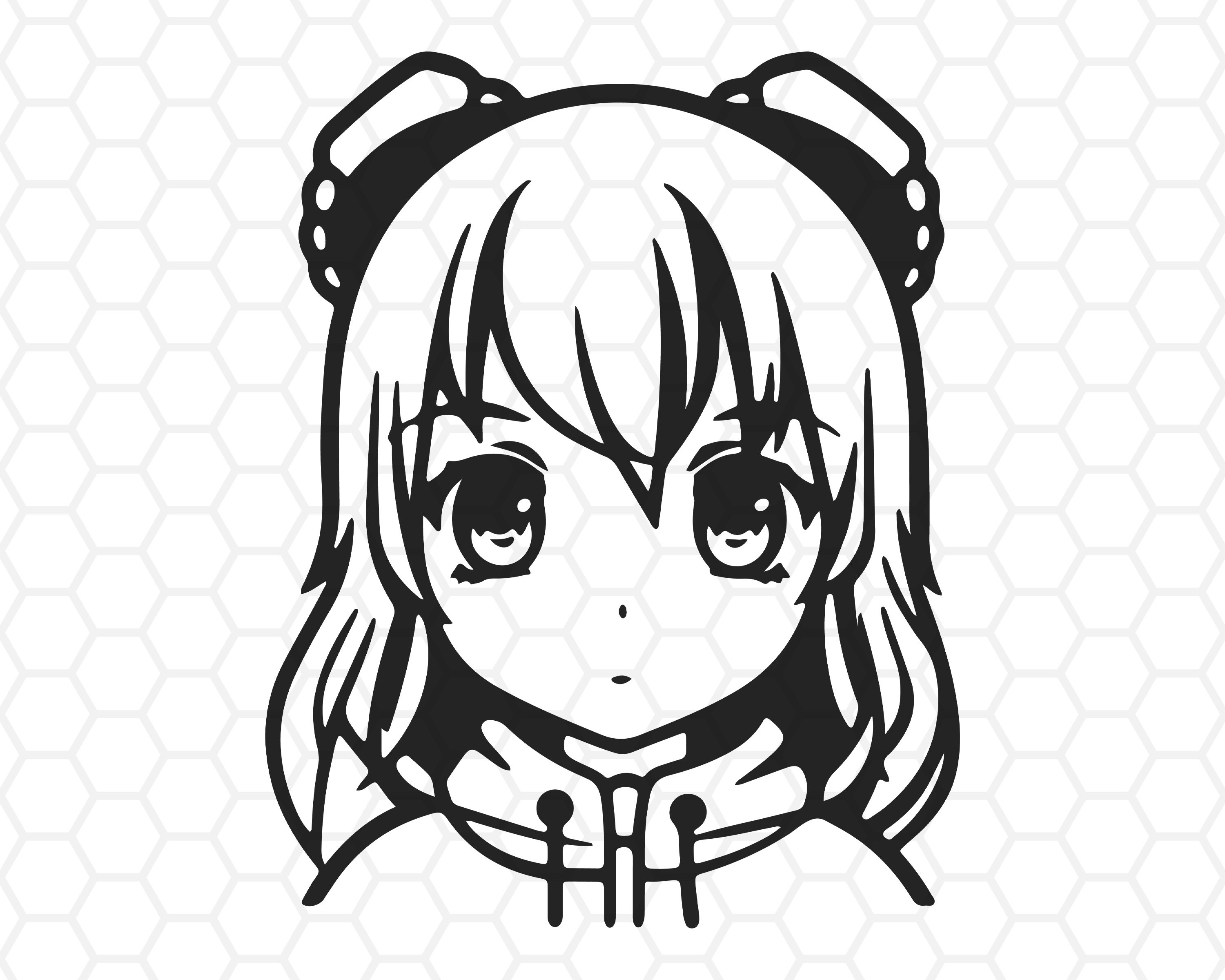 Kawaii Anime Girl Svg Files for Cricut Anime Girl Svg Anime - Etsy