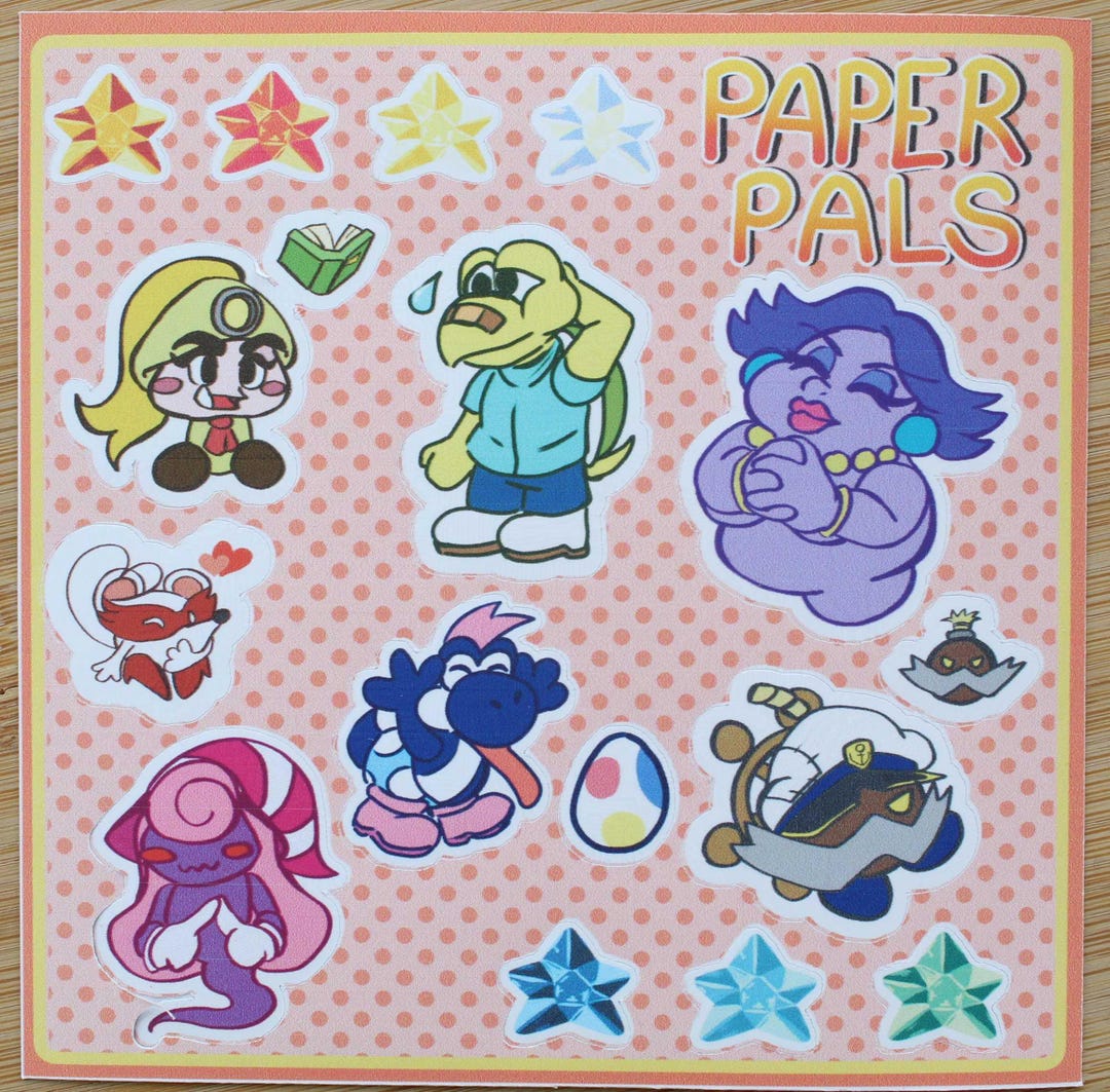 Paper Mario TTYD Paper Pals Partners Sticker Sheet - Etsy
