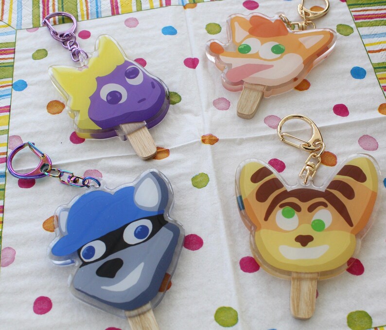 Nostalgia Pops Playstation Mascot Popsicle Keychain (crash Bandicoot ...