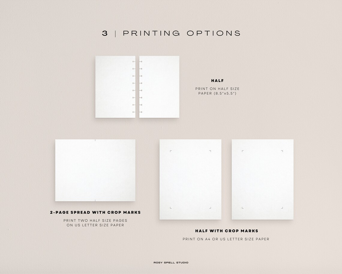 Weekly Planner on 2 Pages, To-do List, HALF Printable Planner Inserts ...