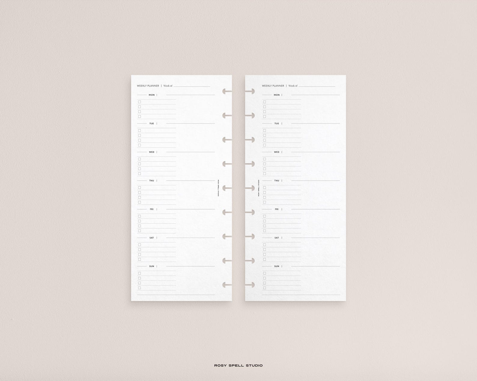 Weekly on One Page, Happy Planner Inserts, HP Skinny Classic Printable ...