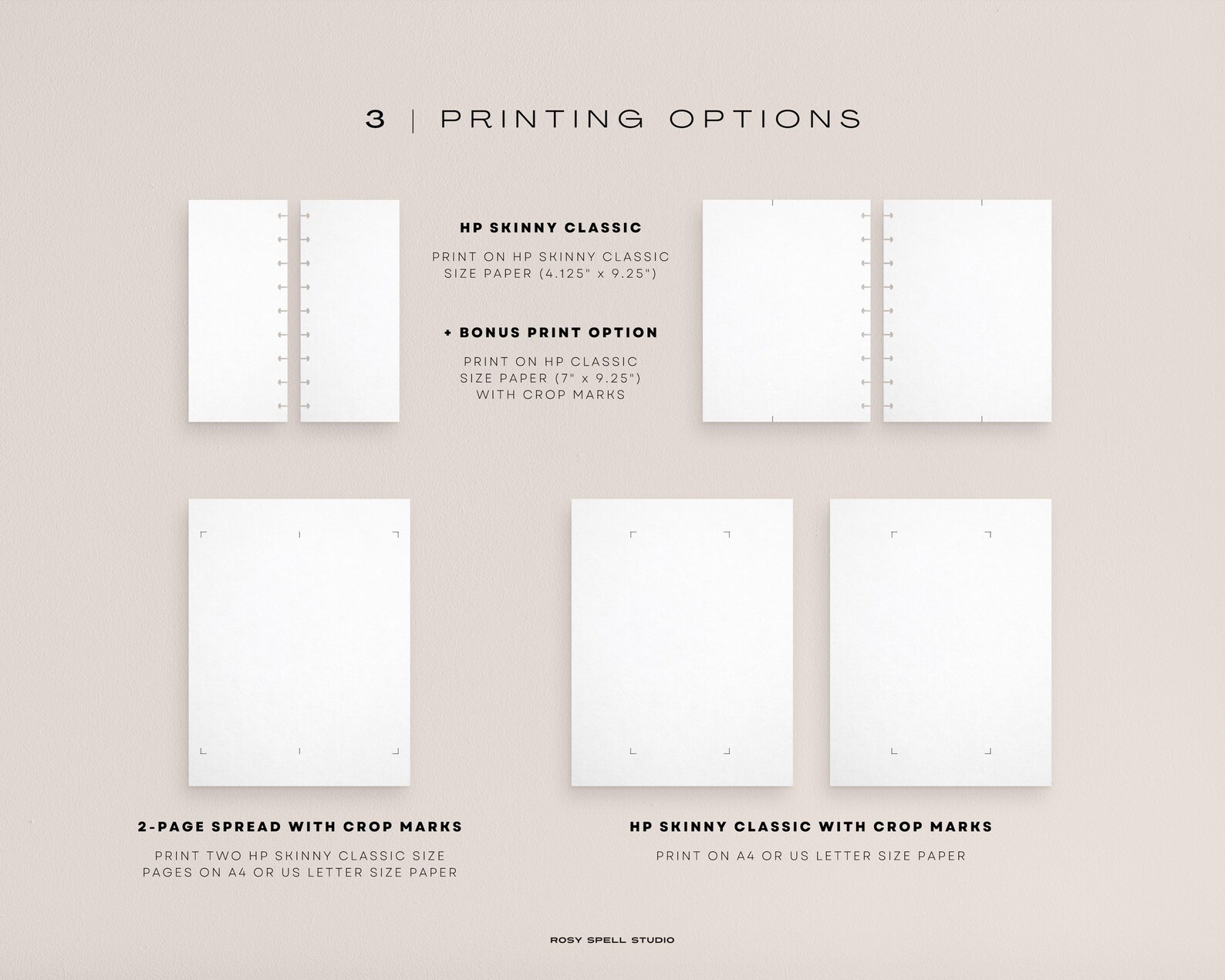 Weekly on One Page, Happy Planner Inserts, HP Skinny Classic Printable ...
