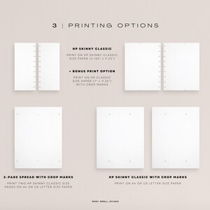 Weekly on One Page, Happy Planner Inserts, HP Skinny Classic Printable ...