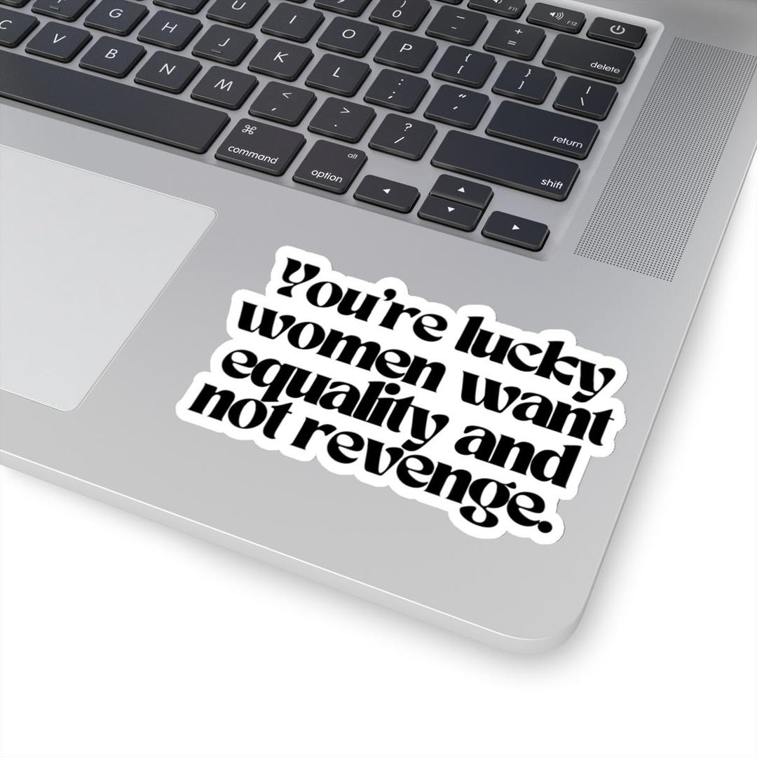 100% Vinyl Sticker - You're Lucky Women Want Equality and Not Revenge ...