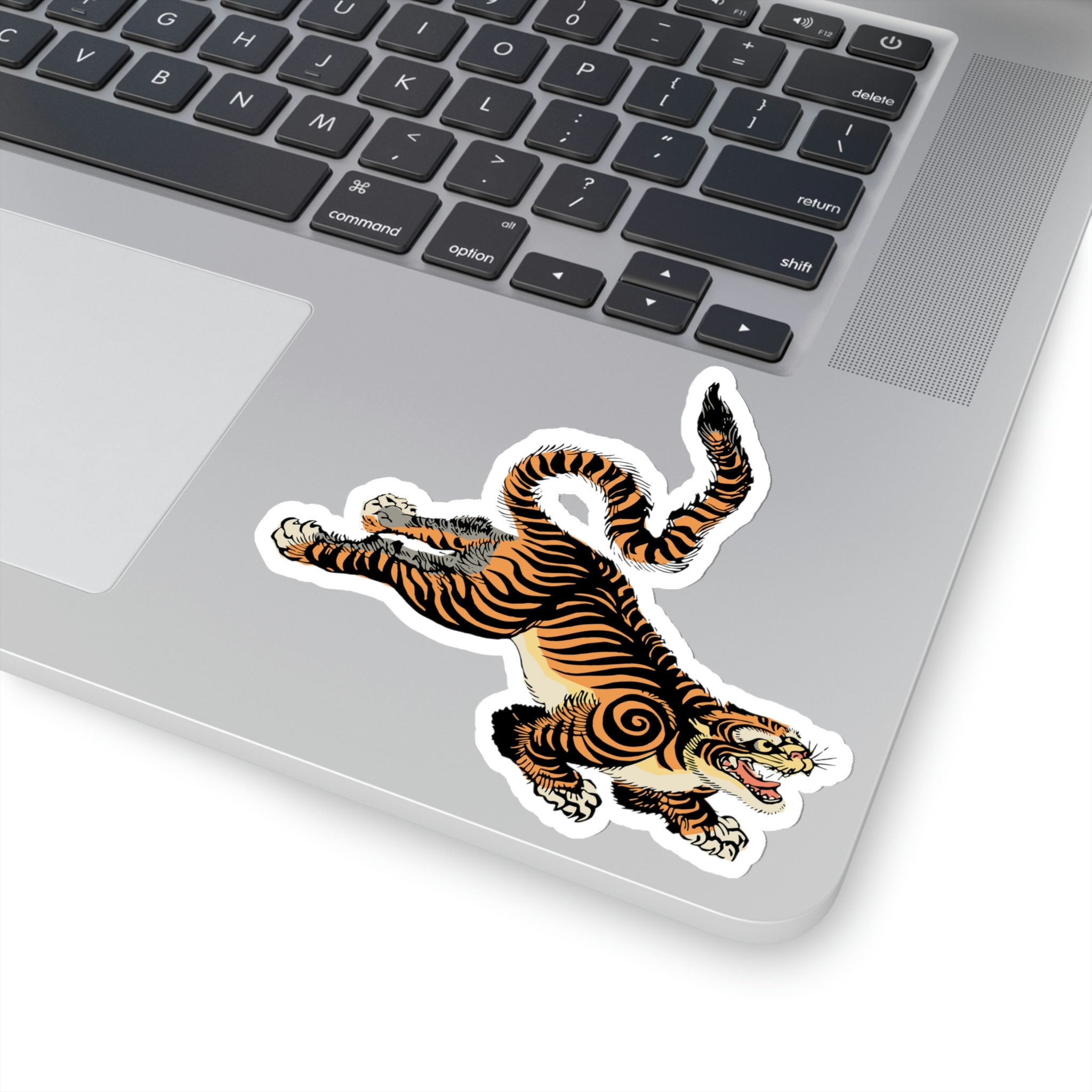 100% Vinyl Sticker Vintage Tiger Tiger Sticker Fierce Tiger, Stylized ...