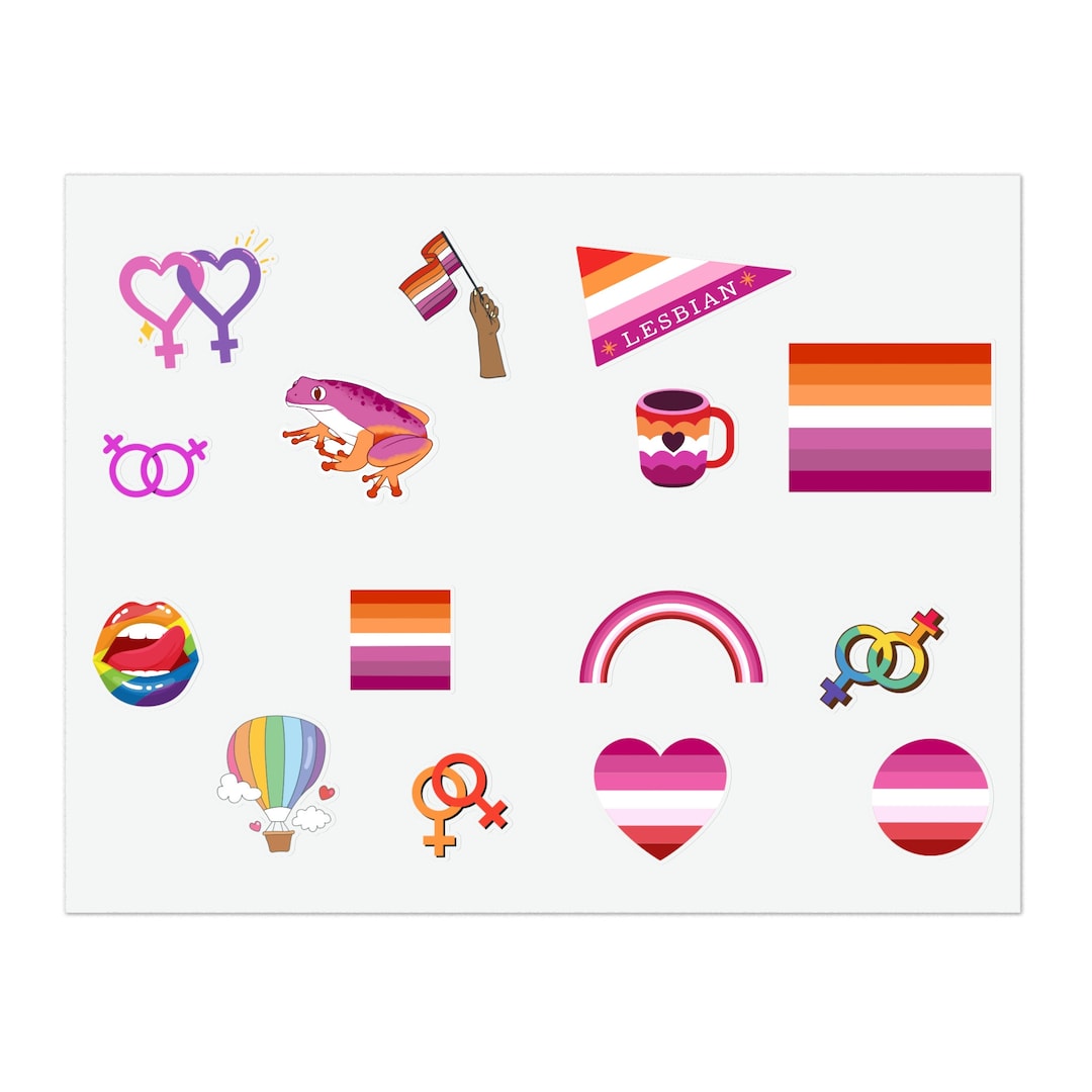 Sticker Sheet - Lesbian Sticker Bomb Sheet - Lesbian Pride Stickers ...