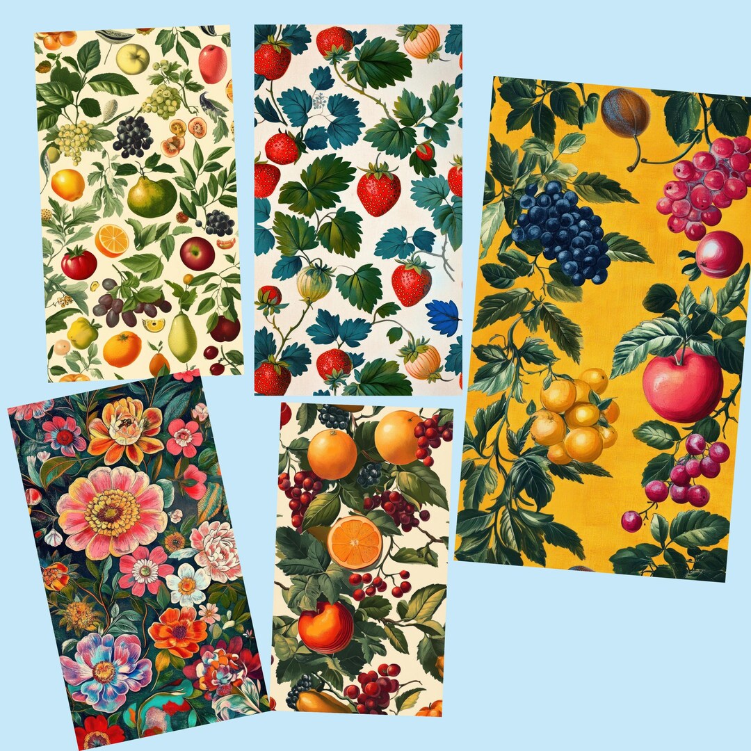 Set of 5 Subtle Fruity Lock Screens, Flowery Lock Screen, Lesbian Art ...