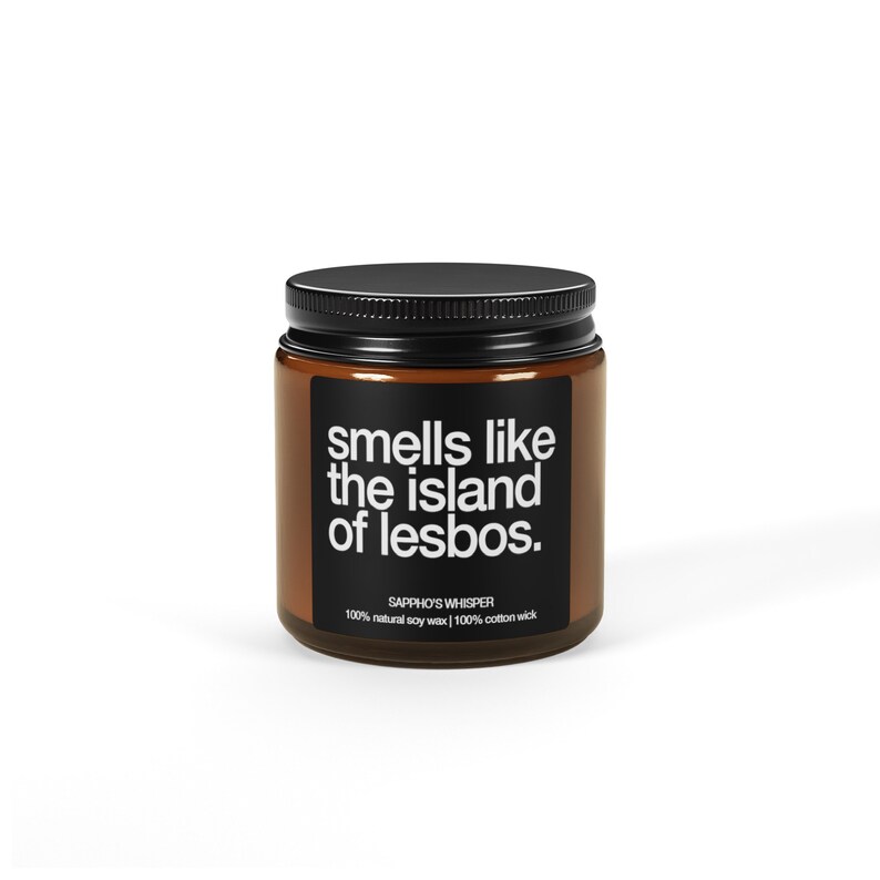 Scented Soy Candle 4oz Smells Like The Island Of Lesbos Lesbian Candle