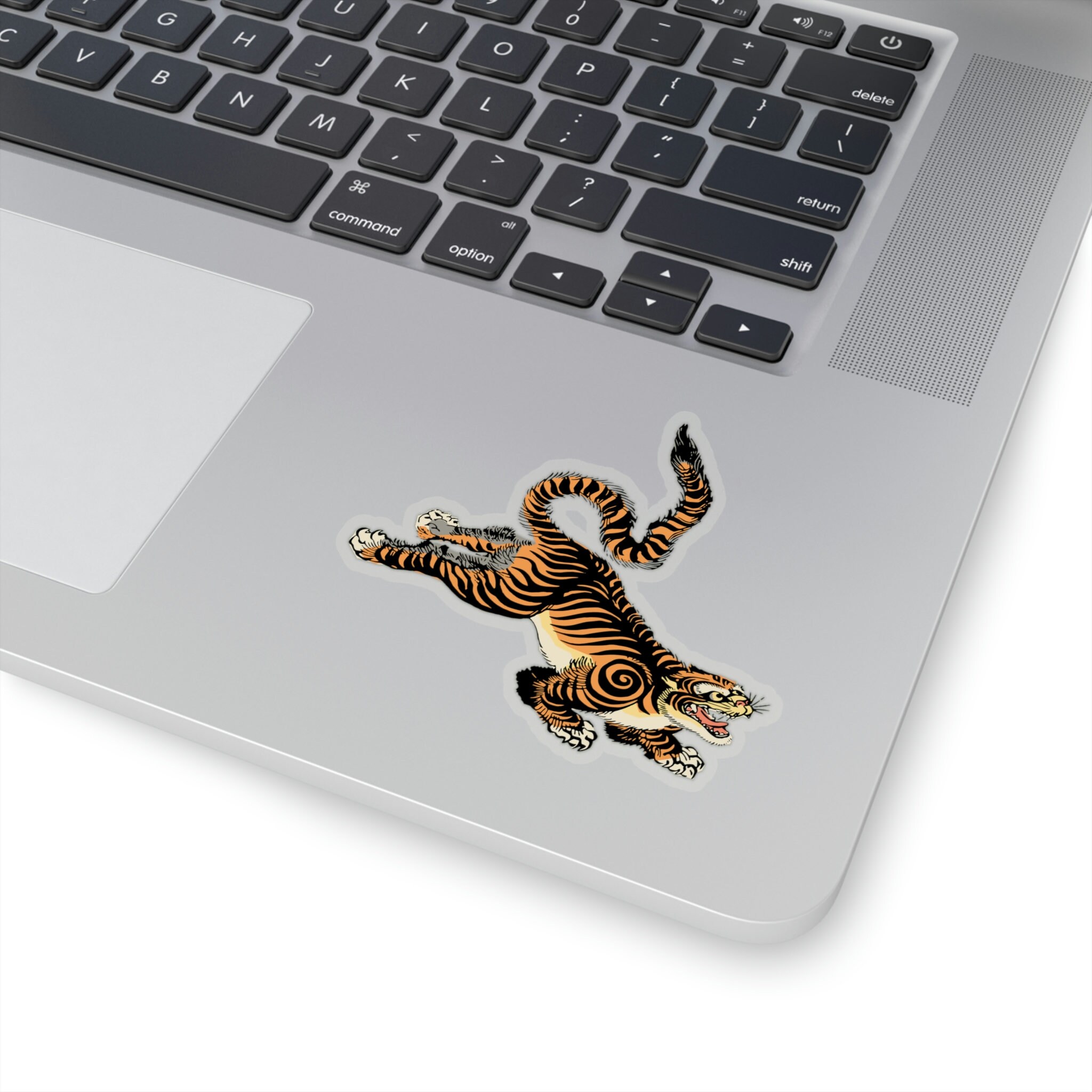 100% Vinyl Sticker Vintage Tiger Tiger Sticker Fierce Tiger, Stylized ...