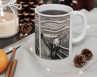The Scream 1895 Edvard Munch Artwork Glossy White Mug - Etsy