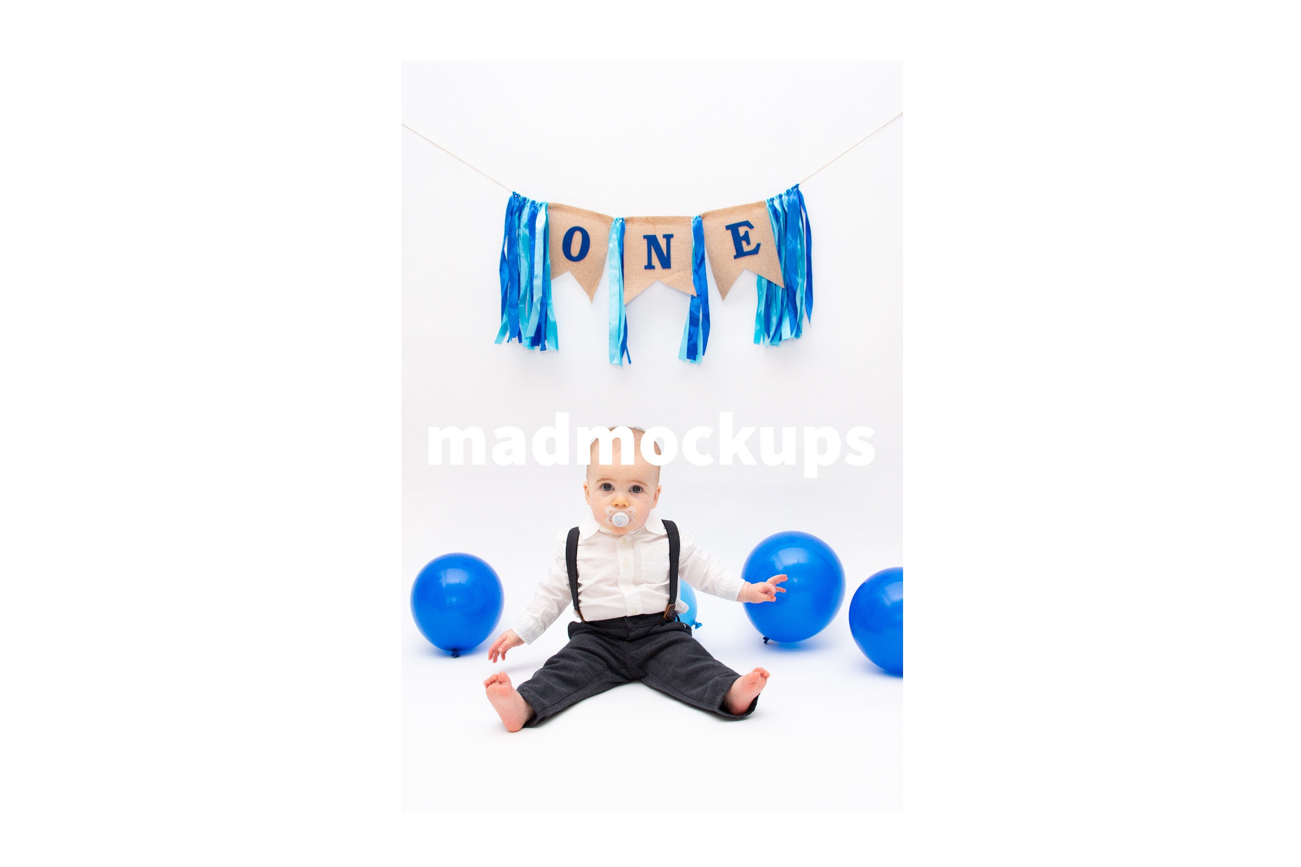 First Birthday Backdrop Boy, First Birthday Digital Photography ...