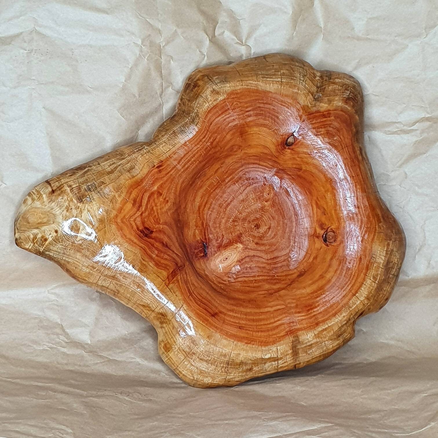 Hand Carved Cypress Pine Bowl. - Etsy