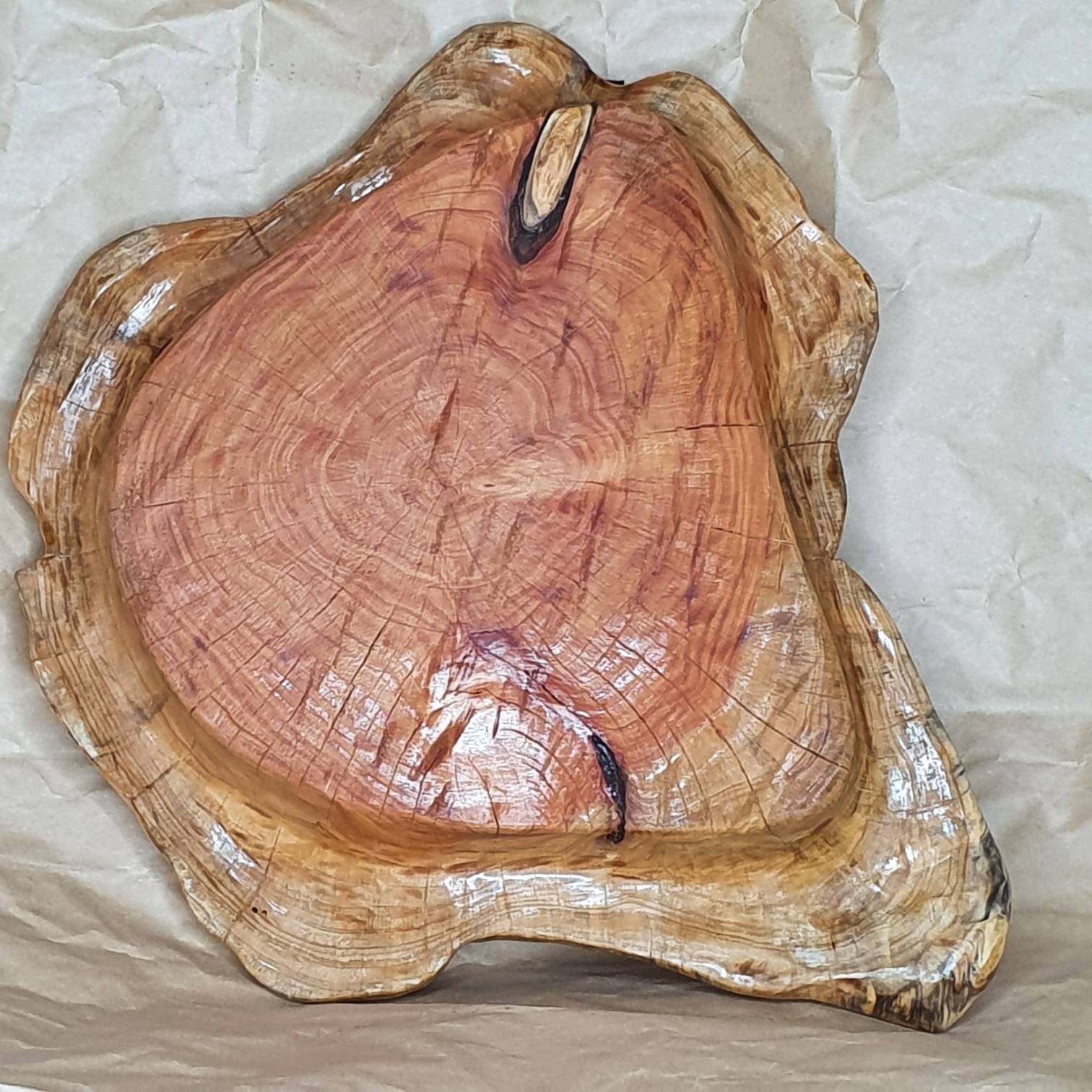 Hand Carved Cypress Pine Bowl. - Etsy