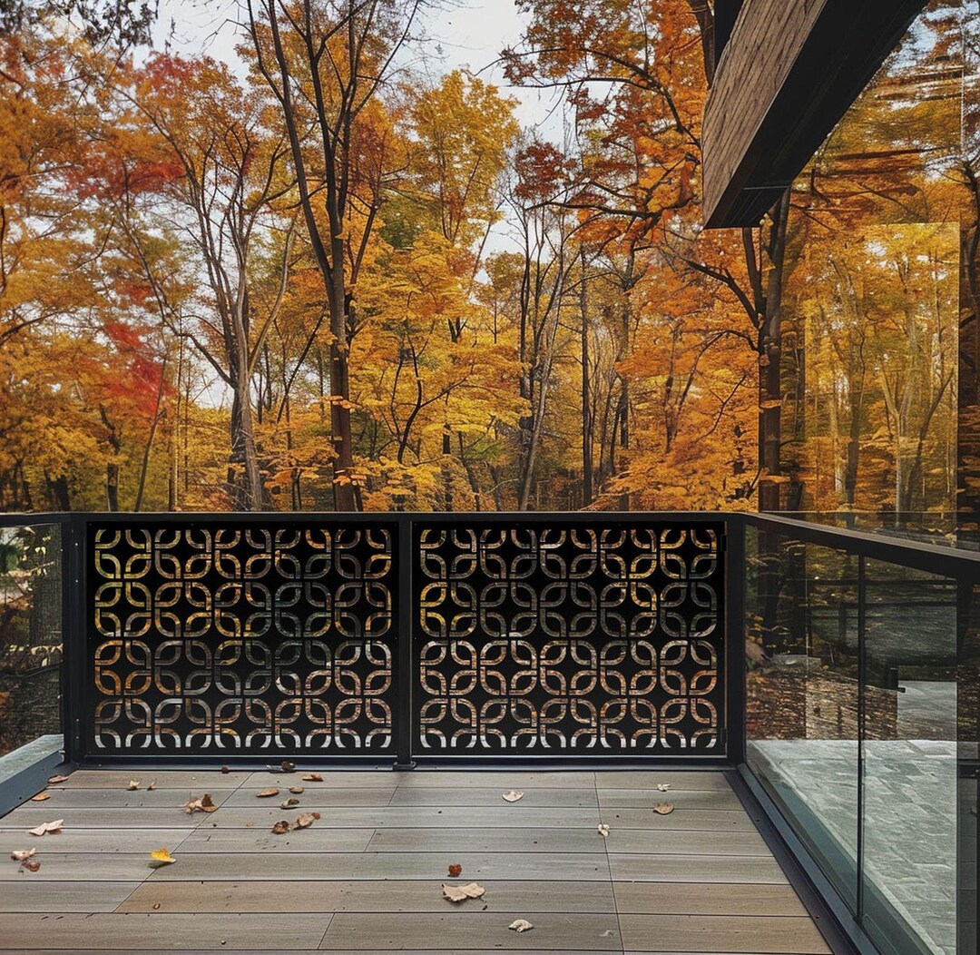 Mid Century Metal Wall Art: Aluminum Privacy Screen, Modern Sculpture ...