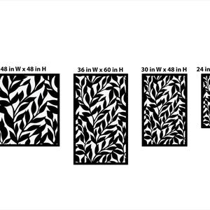 Aluminum Privacy Screen Panel, Metal Garden Fence Art, Outdoor ...