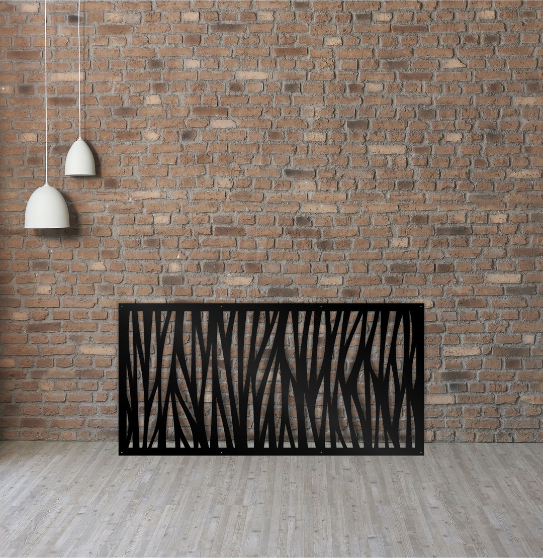 Frame Metal Tree Line Wall Art Branch Panels Metal Wall Art - Etsy