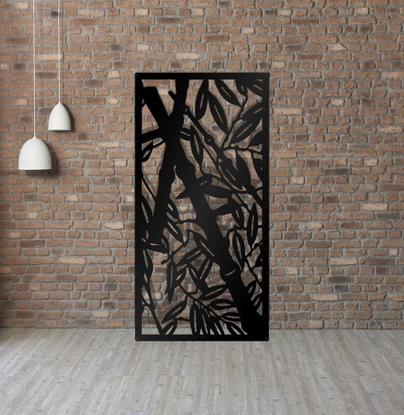 Bamboo Tree Panel Decorative Laser Cut Metal Privacy Screen - Etsy