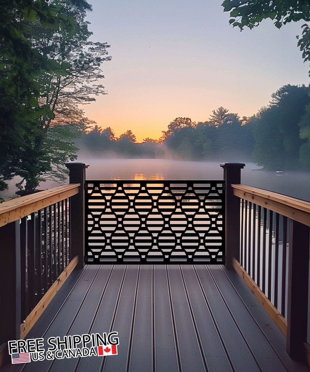 Metal Privacy Screen, Decorative Panel, Galvanized Steel Outdoor Garden ...