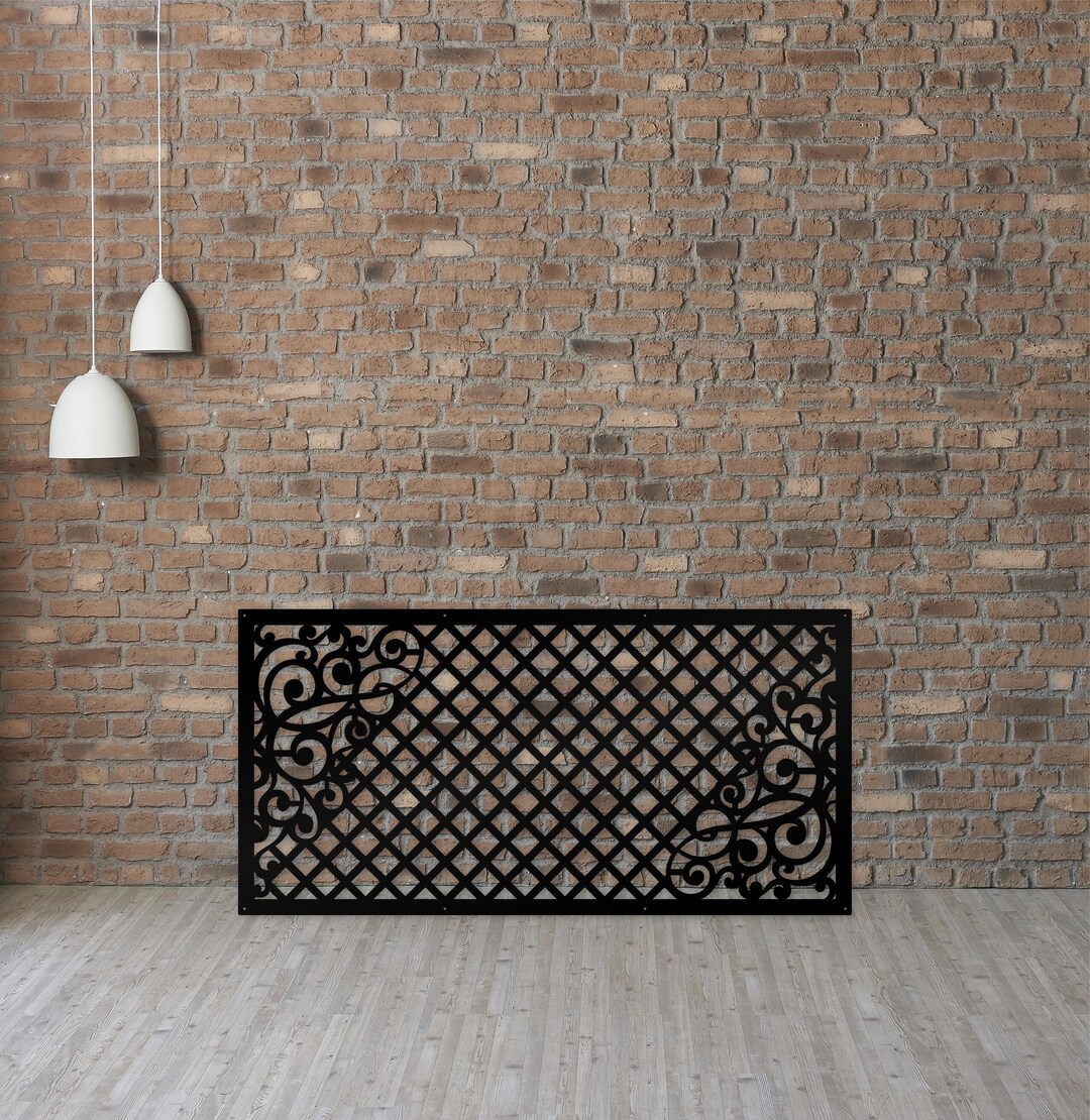 Metal Privacy Screen, Decorative Panel, Metal Room Divider, Metal ...