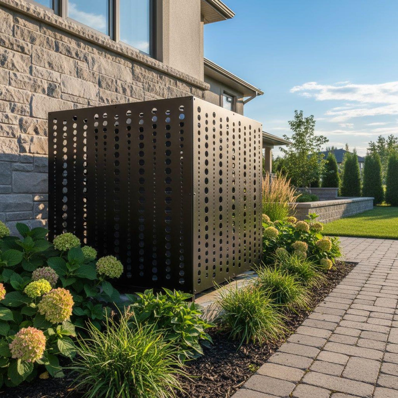 Outdoor AC Unit Screen, HVAC Cover Enclosure to Hide Equipment, Custom ...