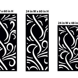 Metal Privacy Screen: Classic Swirls Aluminum Panel, Garden Art - Etsy