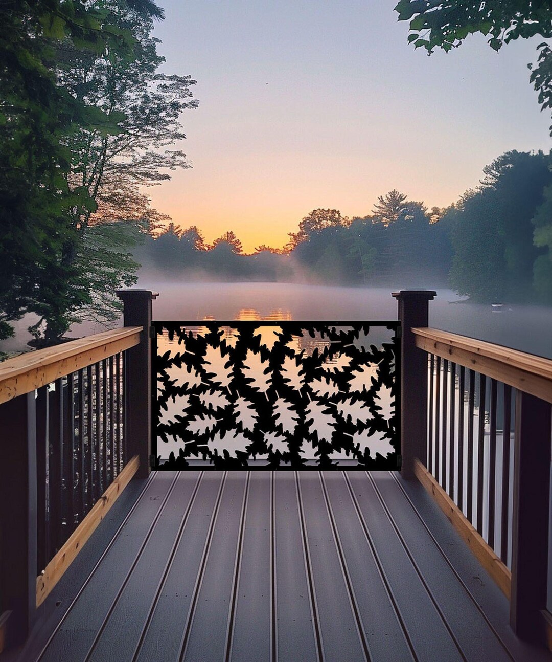 Oak Leaf Metal Privacy Screen, Modern Garden Fence Panel - Etsy