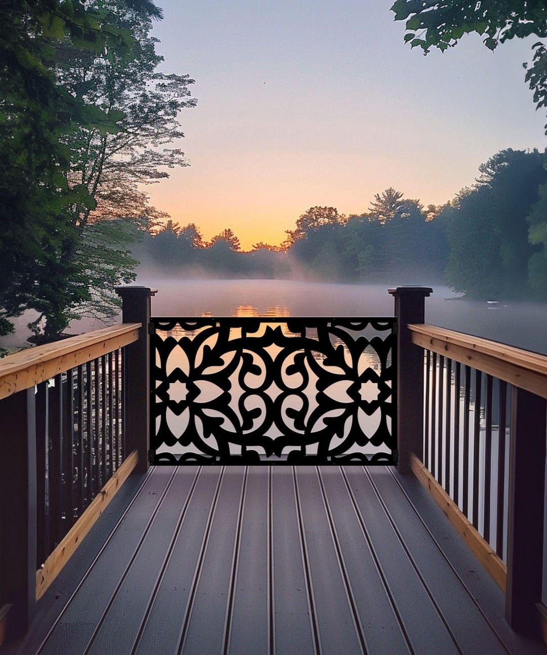 Durable Metal Privacy Panel for Garden, Elegant Outdoor Partition, Rust ...