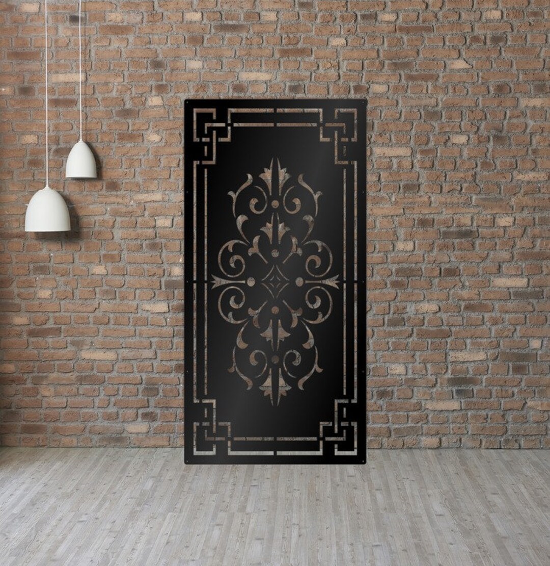 Metal Privacy Screen Decorative Panel Outdoor Garden Fence, Heritage ...