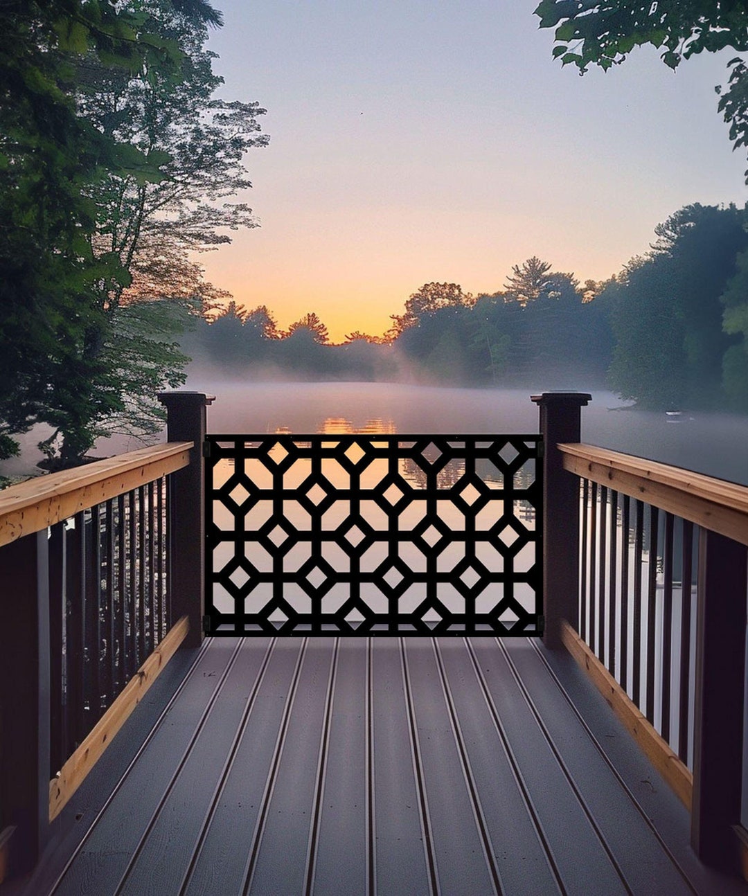 Exterior Decorative Metal Railing Panels, Custom Made Medallion Panel ...