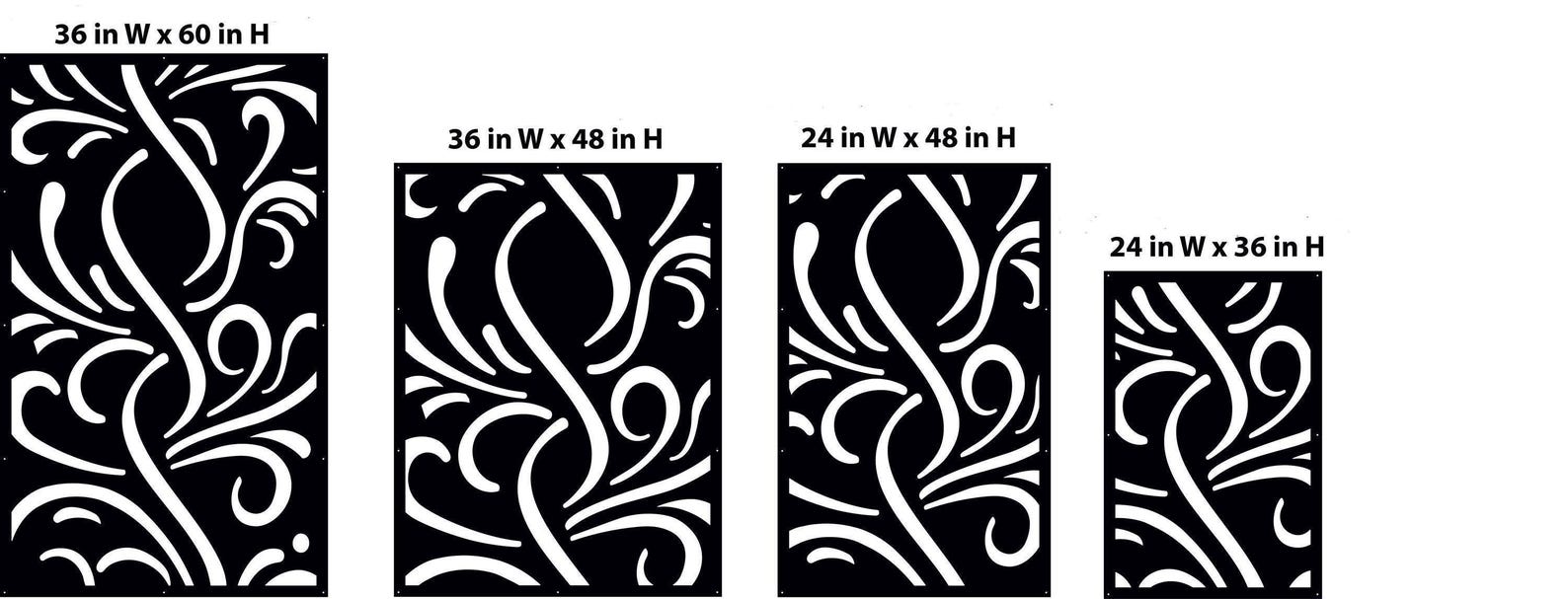 Metal Privacy Screen: Classic Swirls Aluminum Panel, Garden Art - Etsy