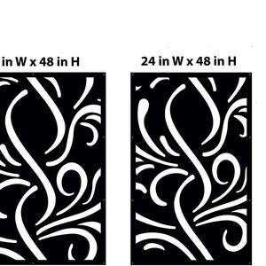Metal Privacy Screen: Classic Swirls Aluminum Panel, Garden Art - Etsy