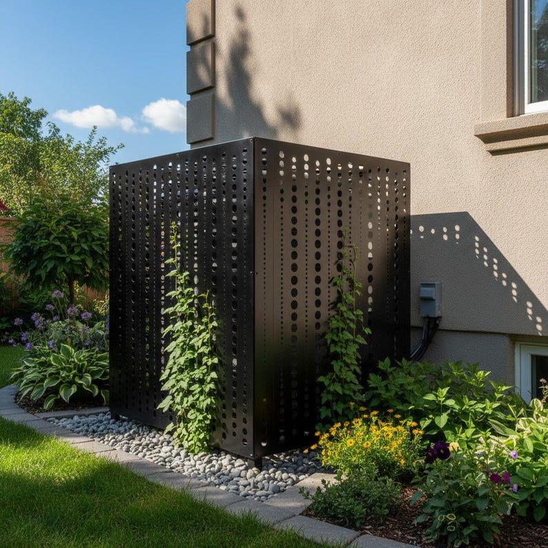Outdoor AC Unit Screen, HVAC Cover Enclosure to Hide Equipment, Custom ...