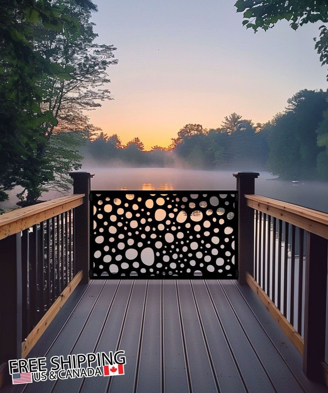 Metal Privacy Screen Decorative Panel Outdoor, Balcony Railing ...