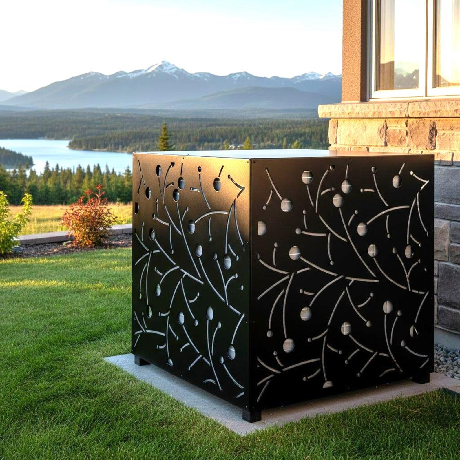 Outdoor AC Unit Screen, HVAC Cover Enclosure to Hide Equipment, Custom ...