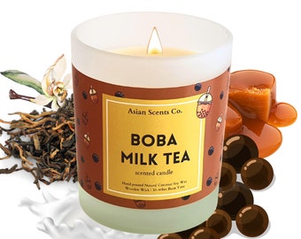 Bubble Milk Tea Candle Boba Black Tea Large Candle Food Candles Bubble ...